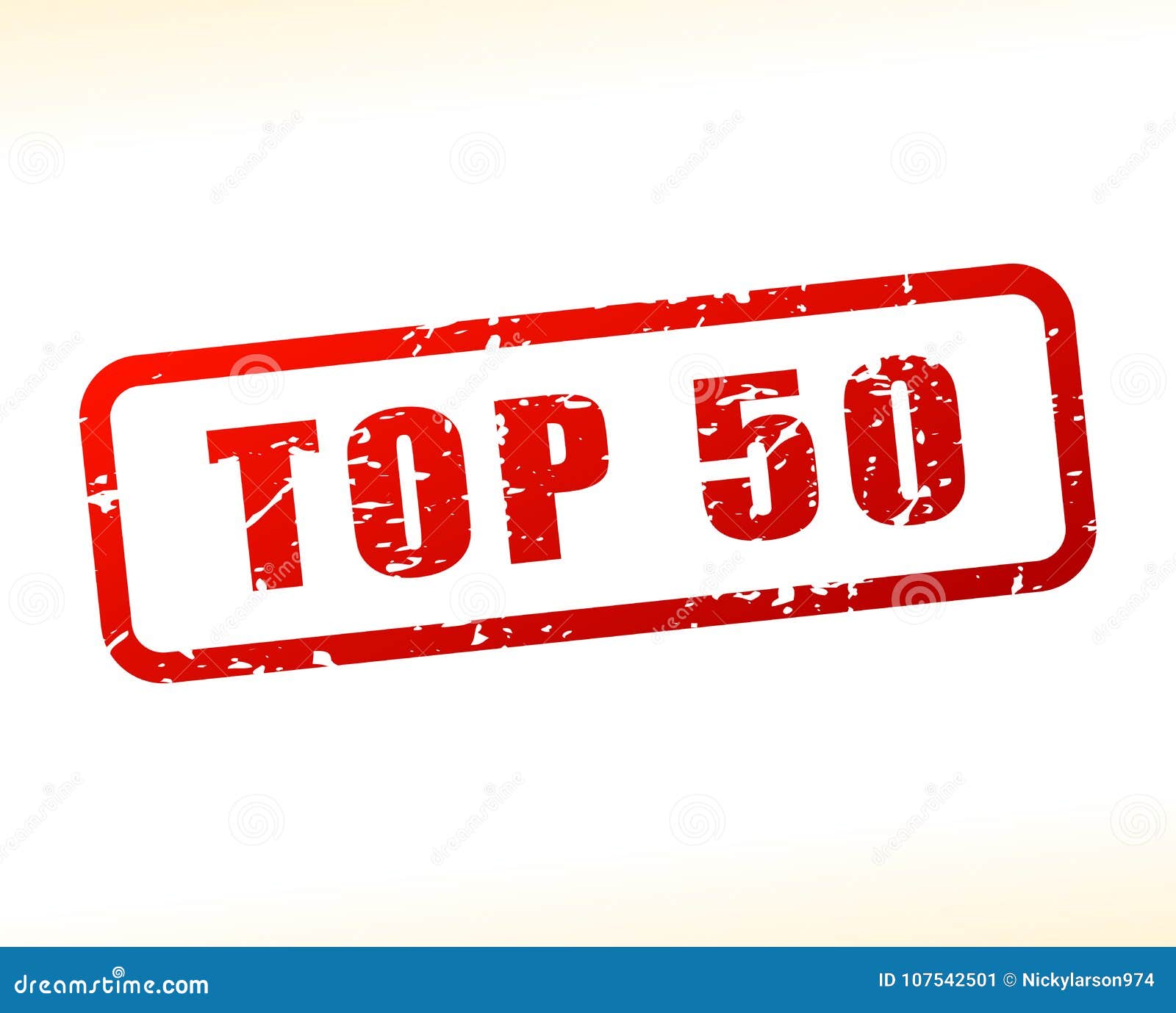 Top fifty text buffered stock vector. Illustration of isolated - 107542501