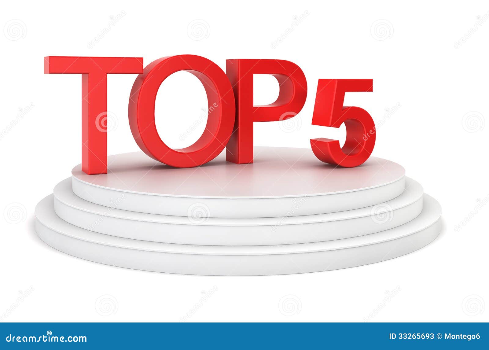 Top five stock illustration. Illustration of parade, podium - 33265693