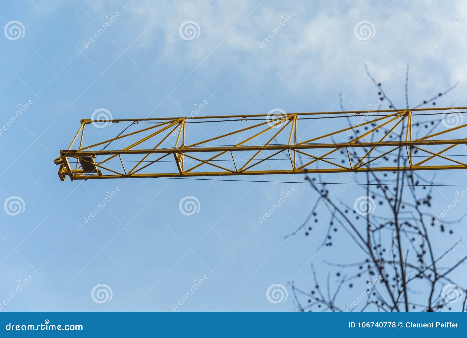Top Front of a Construction Crane Stock Photo - Image of object, single ...