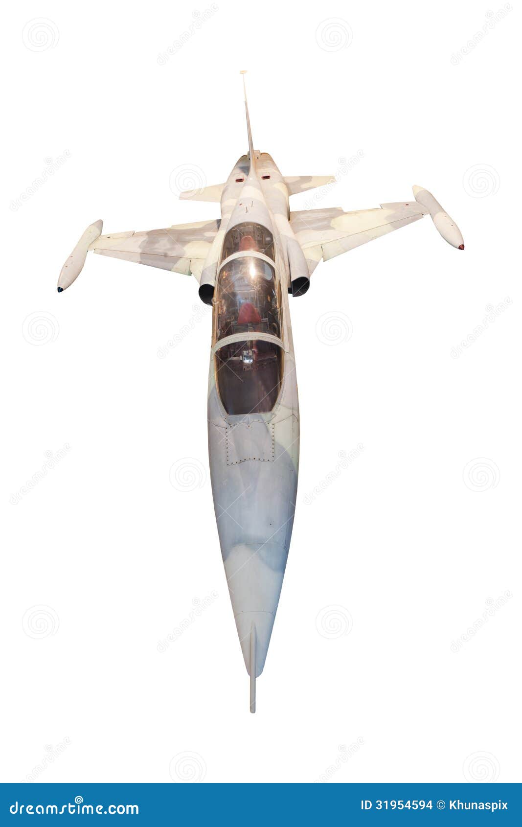 Top Front View Military Jet Plane Flying Over White Cloud Stock Photo ...