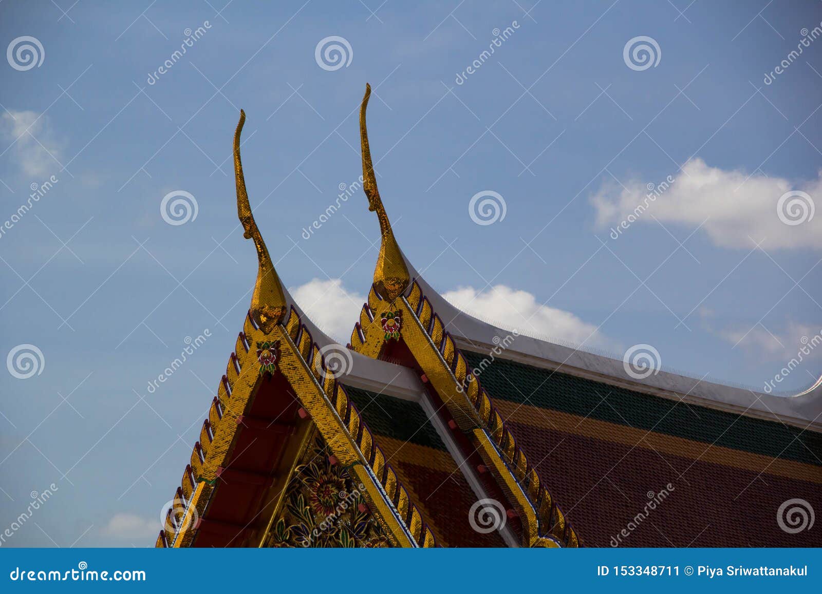 Top gable temple stock image. Image of background, glass - 153348711
