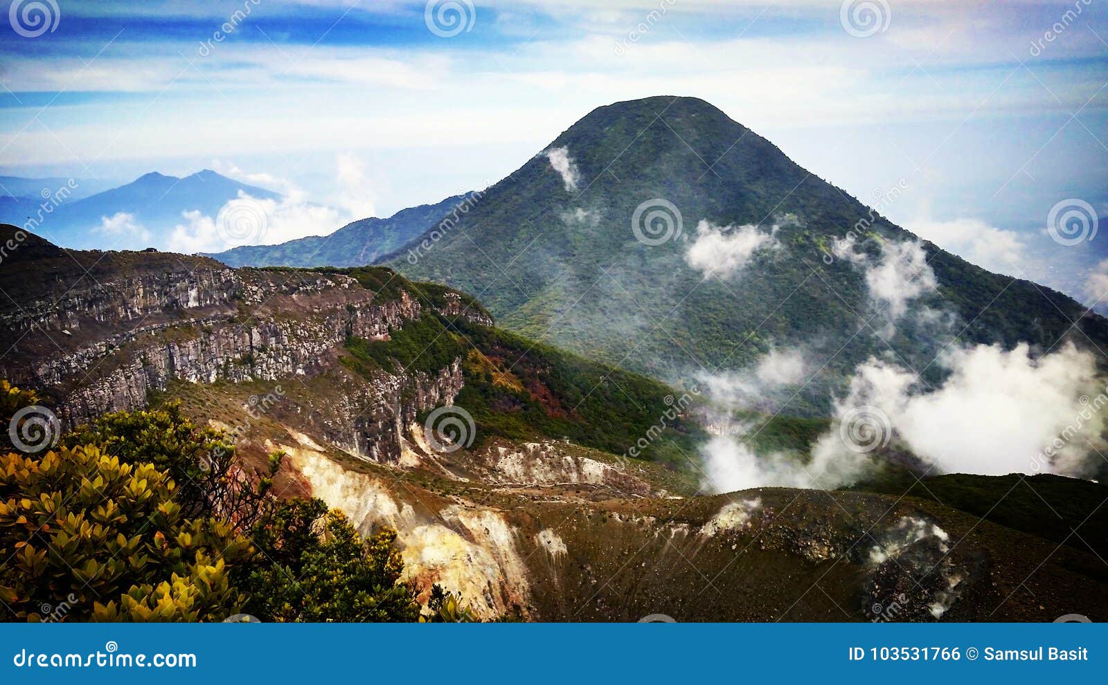 Top of gede mount stock photo. Image of mount, gede - 103531766