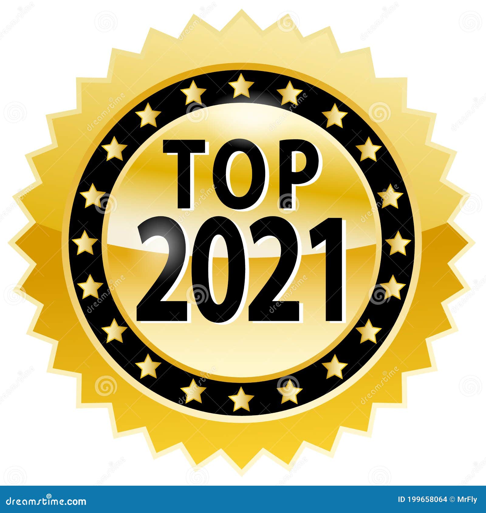 Top 2021 Golden Badge, Edittable Vector Illustration Stock Vector ...