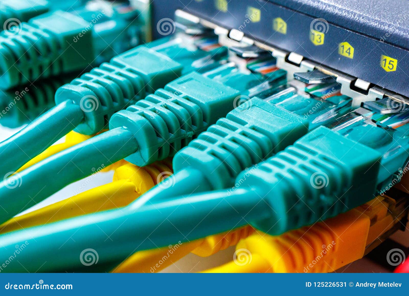 On Top of the Green Below the Yellow Patch Cords are Inserted in the ...