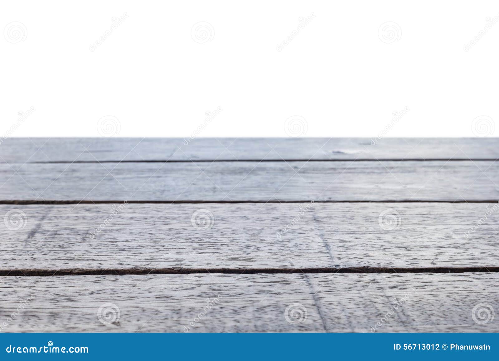 Top Grey Wooden Table Isolated on White Background Stock Photo - Image ...