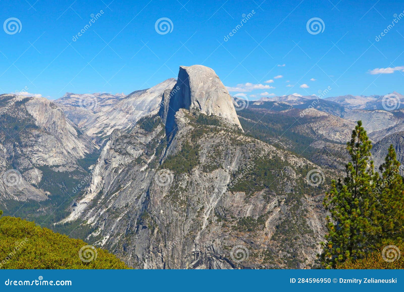 Top of Half Dome in Yosemite Park. Stock Photo - Image of america ...