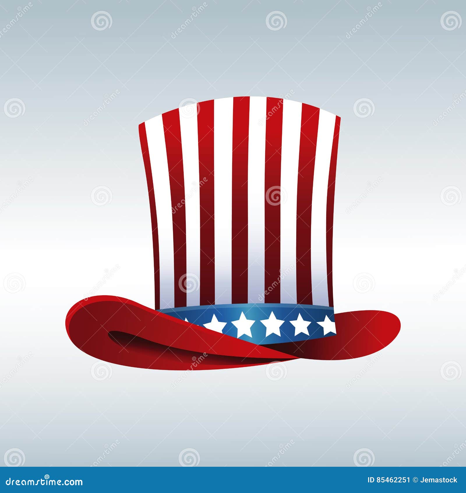 Top Hat Flag President Day Decorative Celebration Stock Vector ...