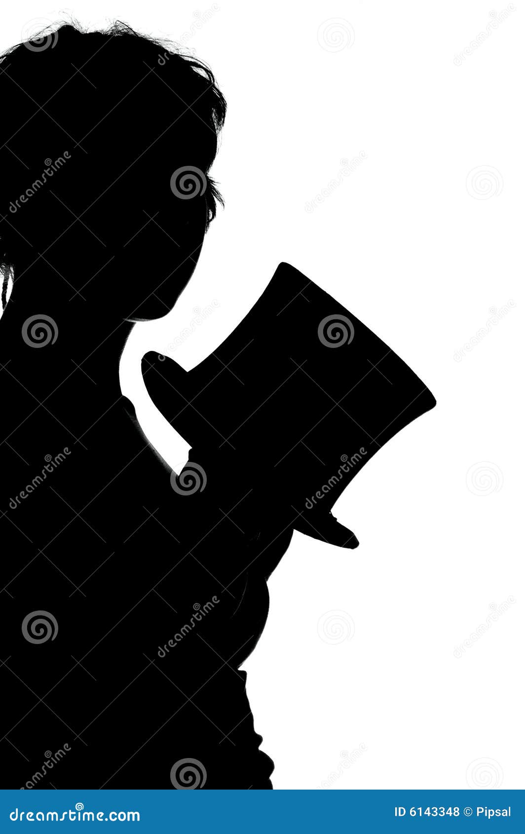 Top Hat Girl stock photo. Image of isolated, cutout, shaddow - 6143348