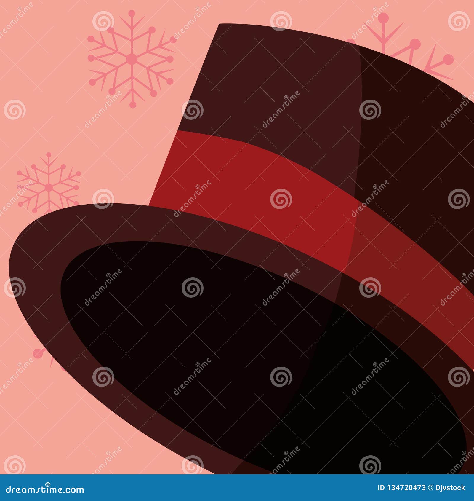 Top hat design stock vector. Illustration of plush, vintage - 134720473