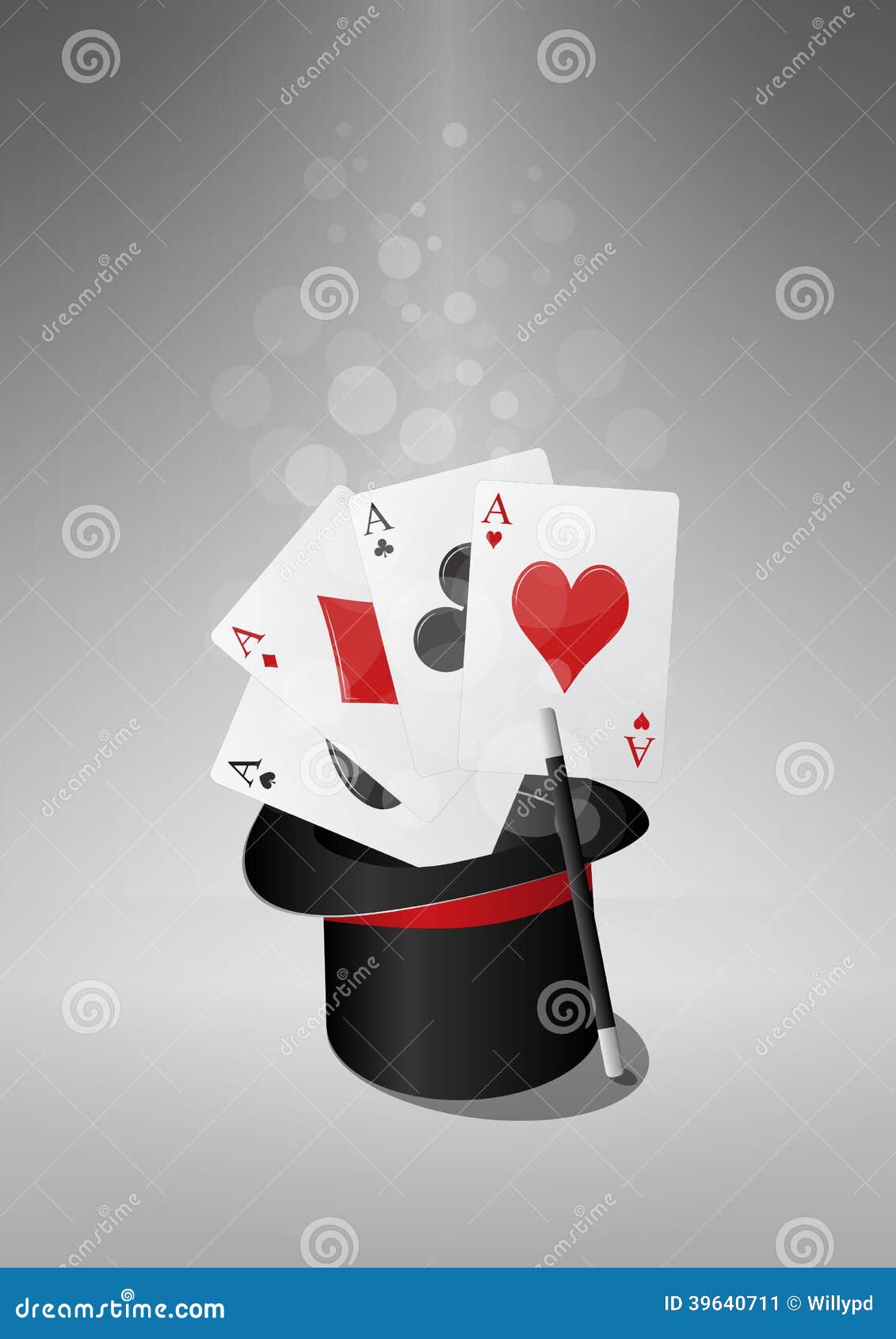 Top hat poker stock vector. Illustration of black, tophat - 39640711