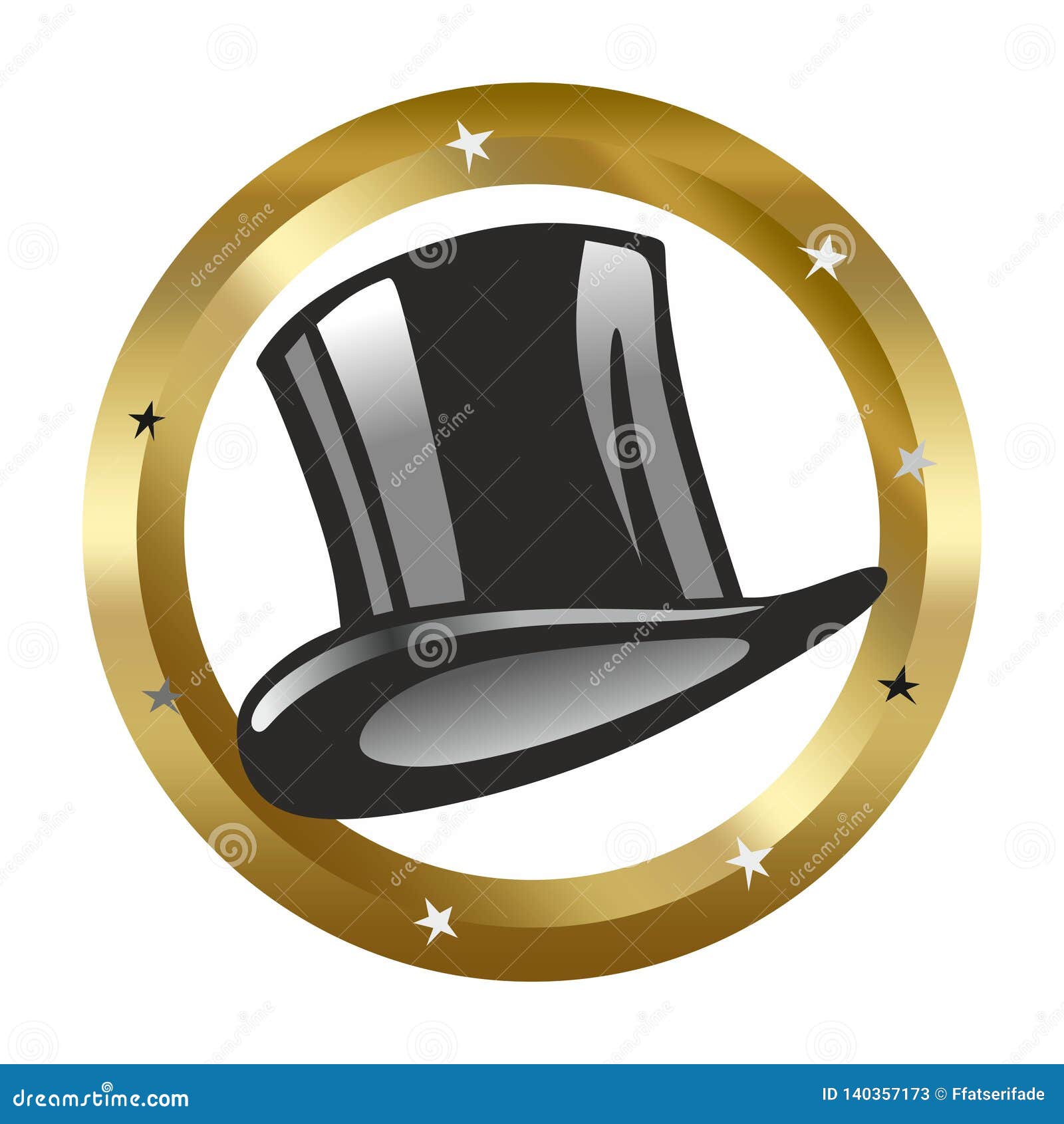 Top hat symbol stock illustration. Illustration of vintage - 140357173