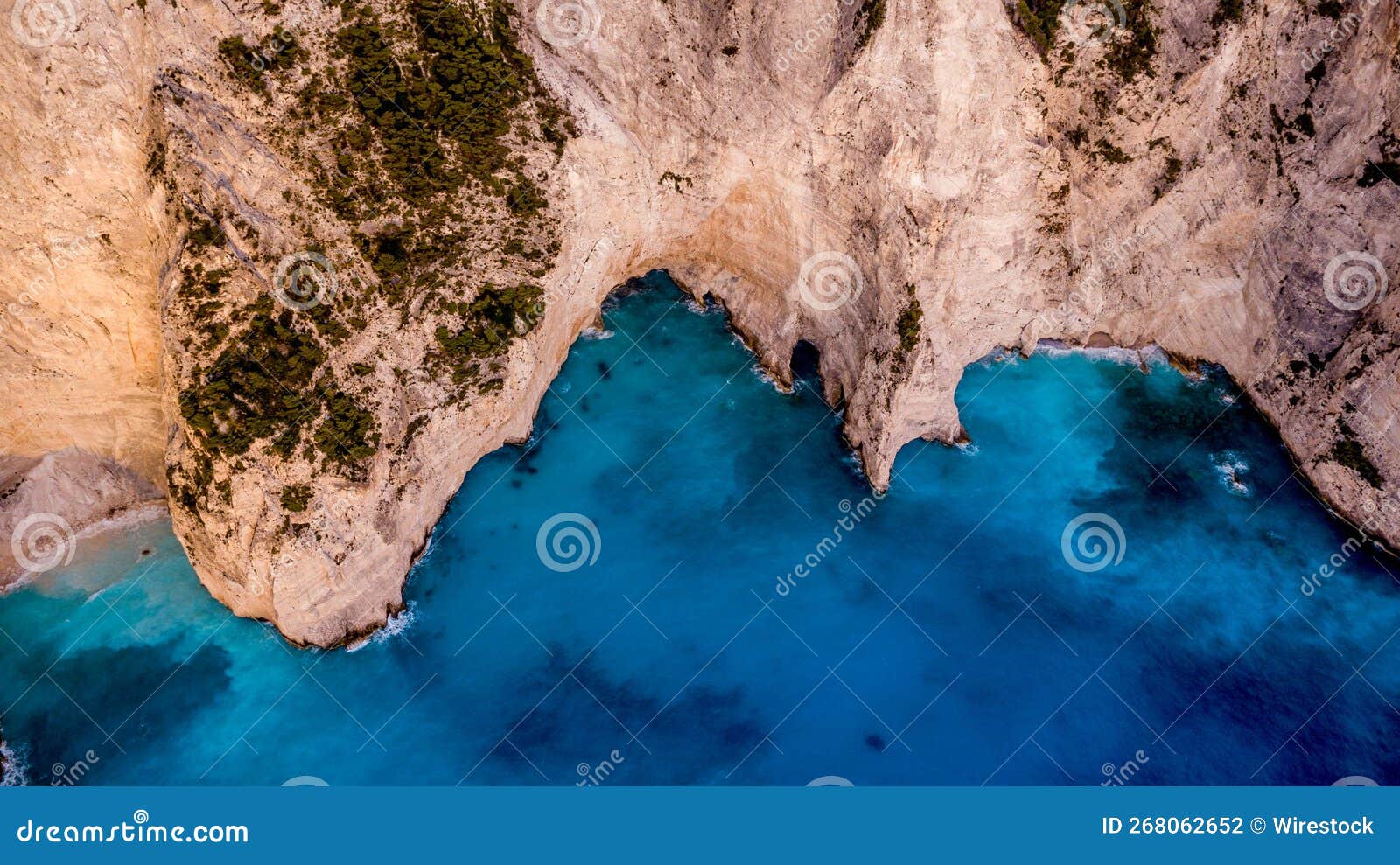 Top High-angle of Sharp Rock Edges on Navagio Beach Stock Photo - Image ...