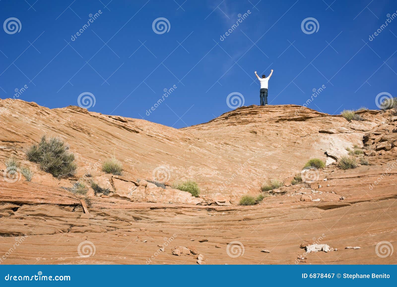 Top of the hill stock image. Image of happiness, beauty - 6878467