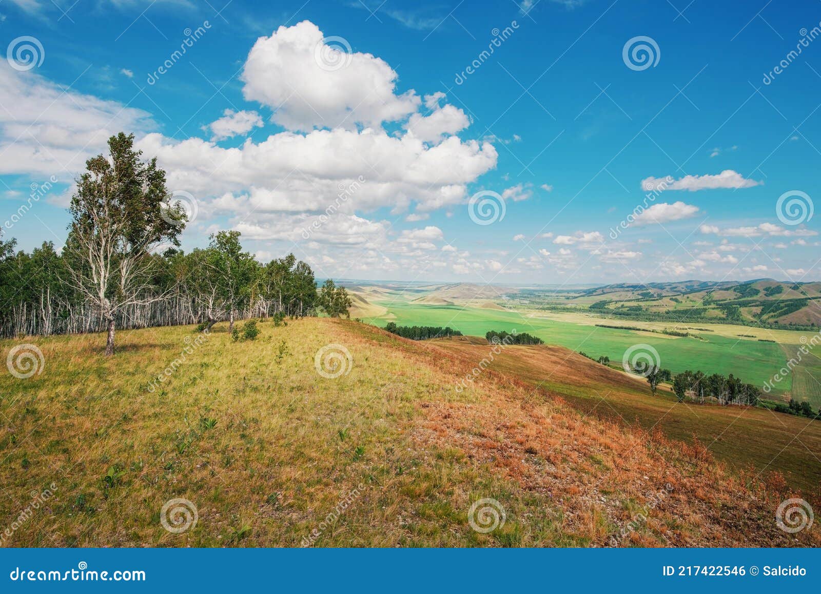 From the Top of the Hill, a View of the Distant Mountains of the Fields ...