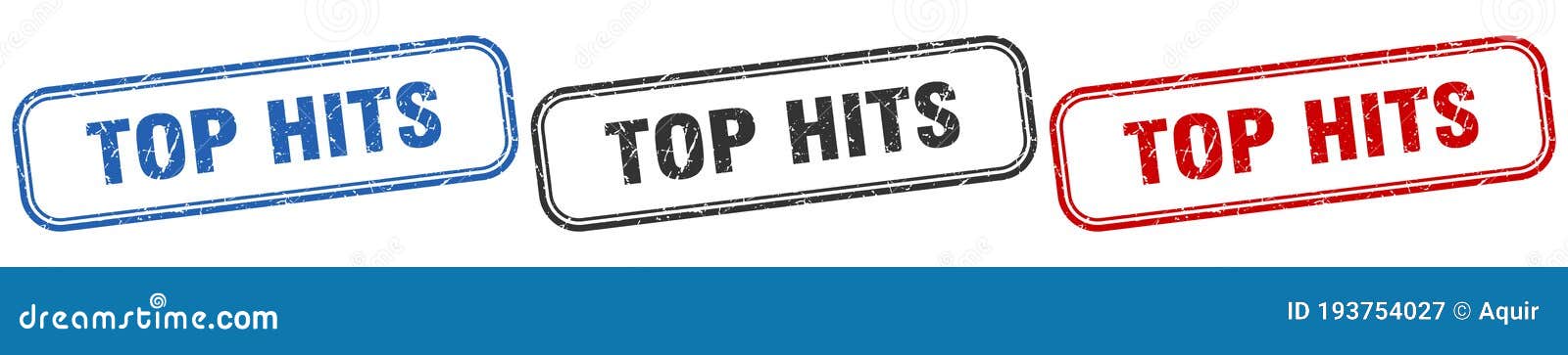 Top Hits Square Isolated Sign Set. Top Hits Stamp Stock Vector ...