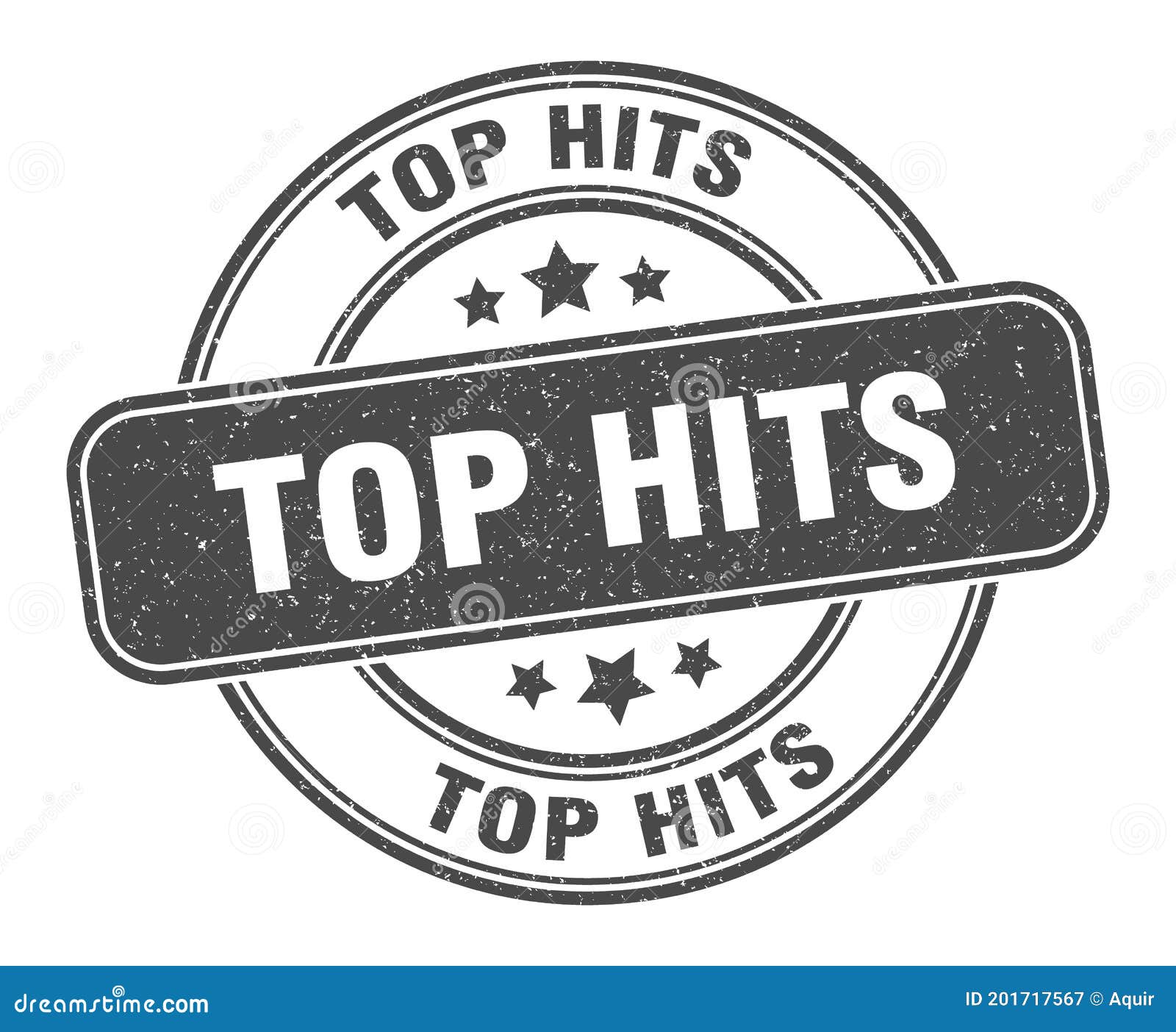 Top Hits Stamp. Top Hits Label. Round Grunge Sign Stock Vector ...
