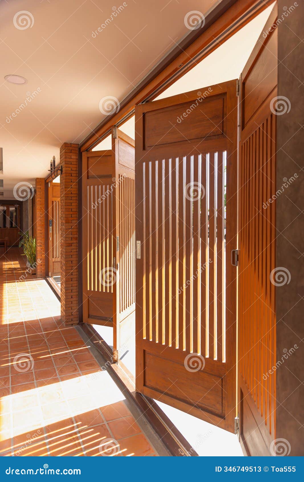 Top Hung Bifold System For Large Door Panels Royalty-Free Stock Photo | CartoonDealer.com #329418837