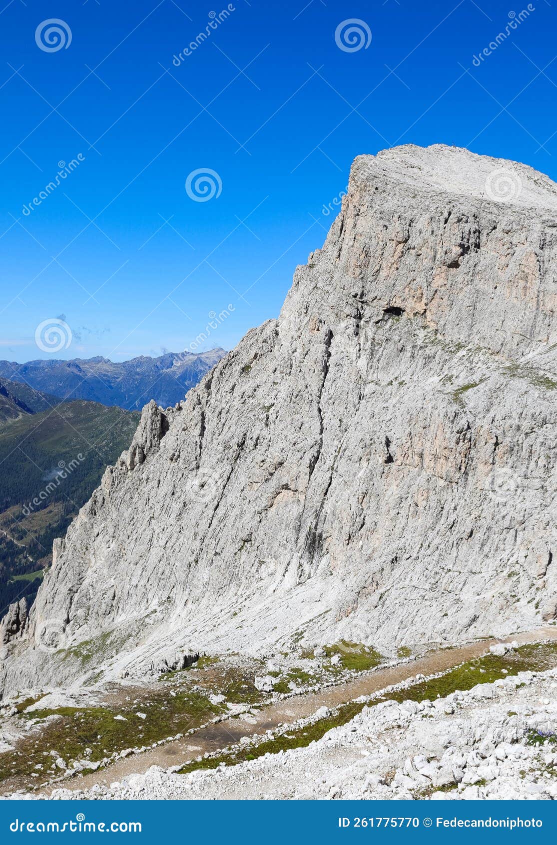 Top of the Italian Mountain Called CIMA ROSETTA in the Dolomites Stock ...