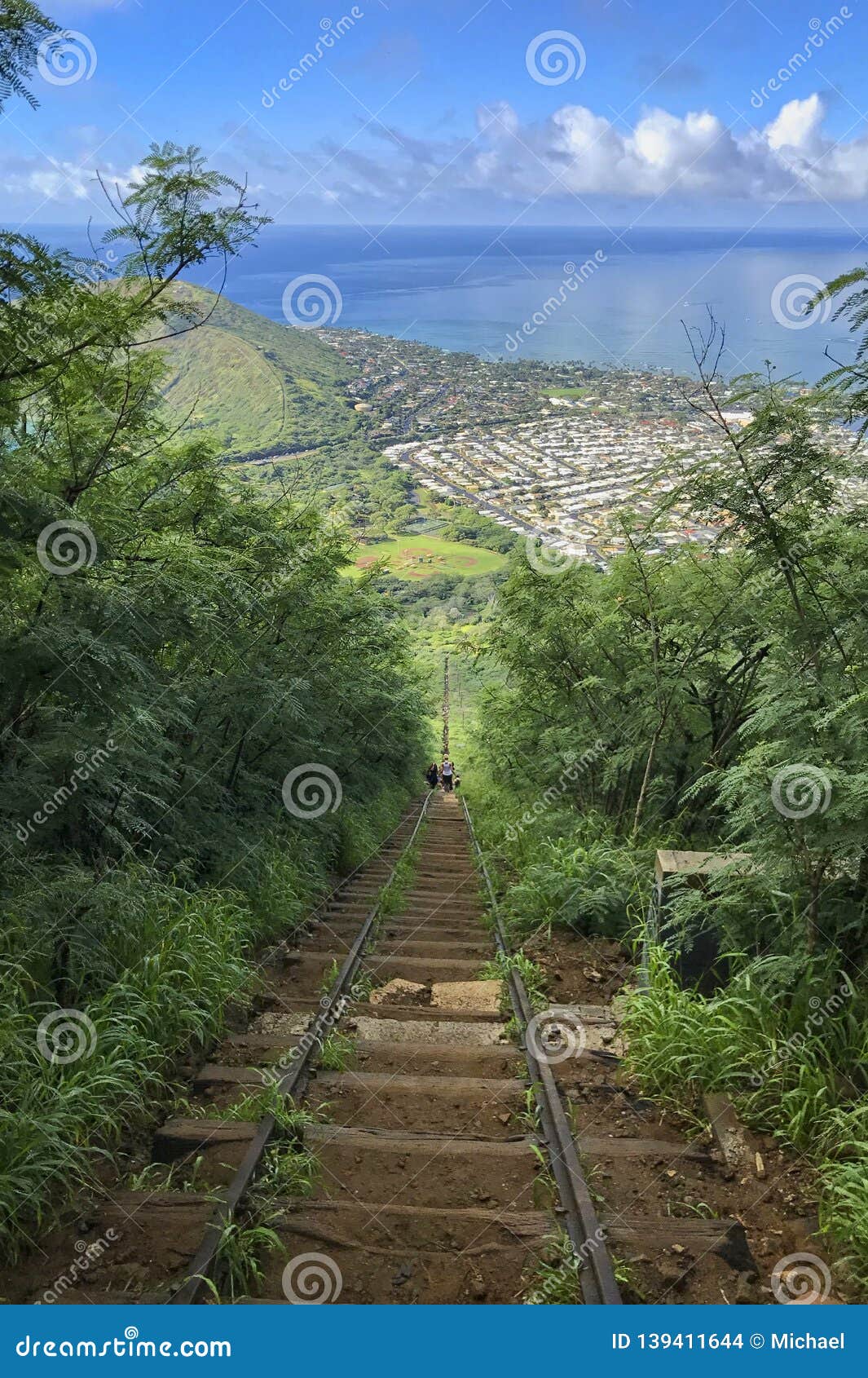 From the Top of the Koko Head Crater Hike on Oahu, Hawaii Stock Photo ... From the Top of the Koko Head Crater Hike on Oahu, Hawaii Stock Photo ...