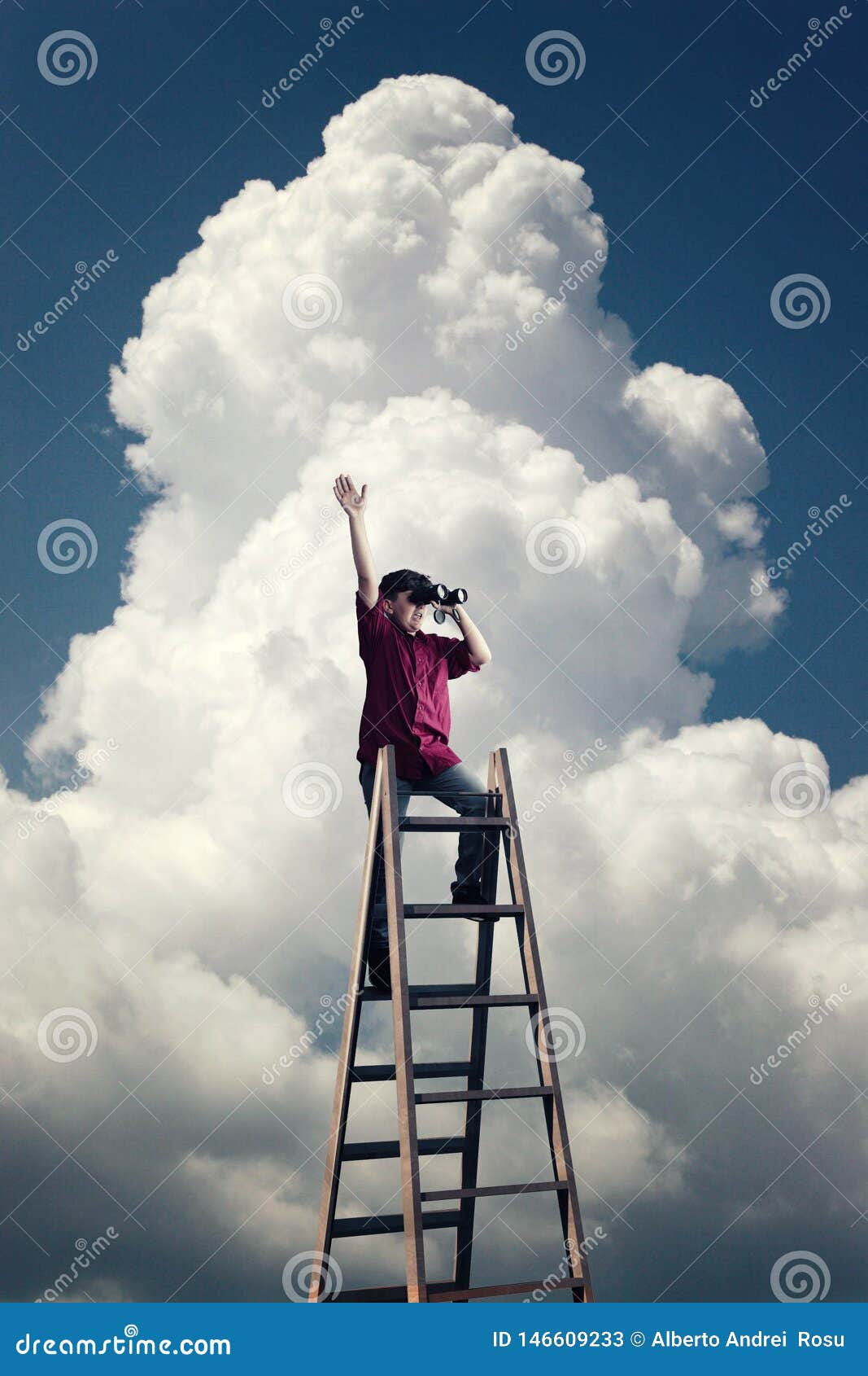 On top of a ladder stock image. Image of experience - 146609233