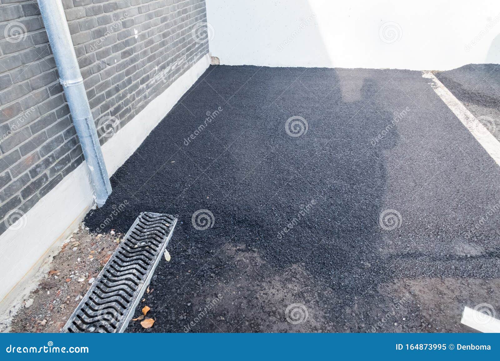 Top layer of asphalt stock image. Image of pave, laying - 164873995