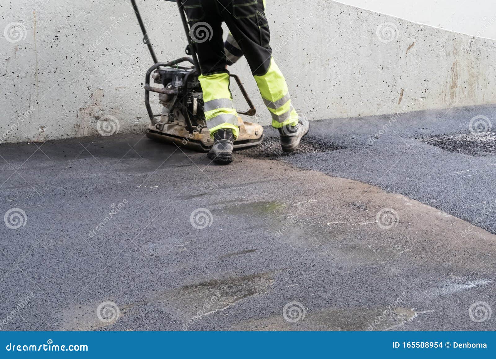 Top layer of asphalt stock photo. Image of bitumen, machine - 165508954