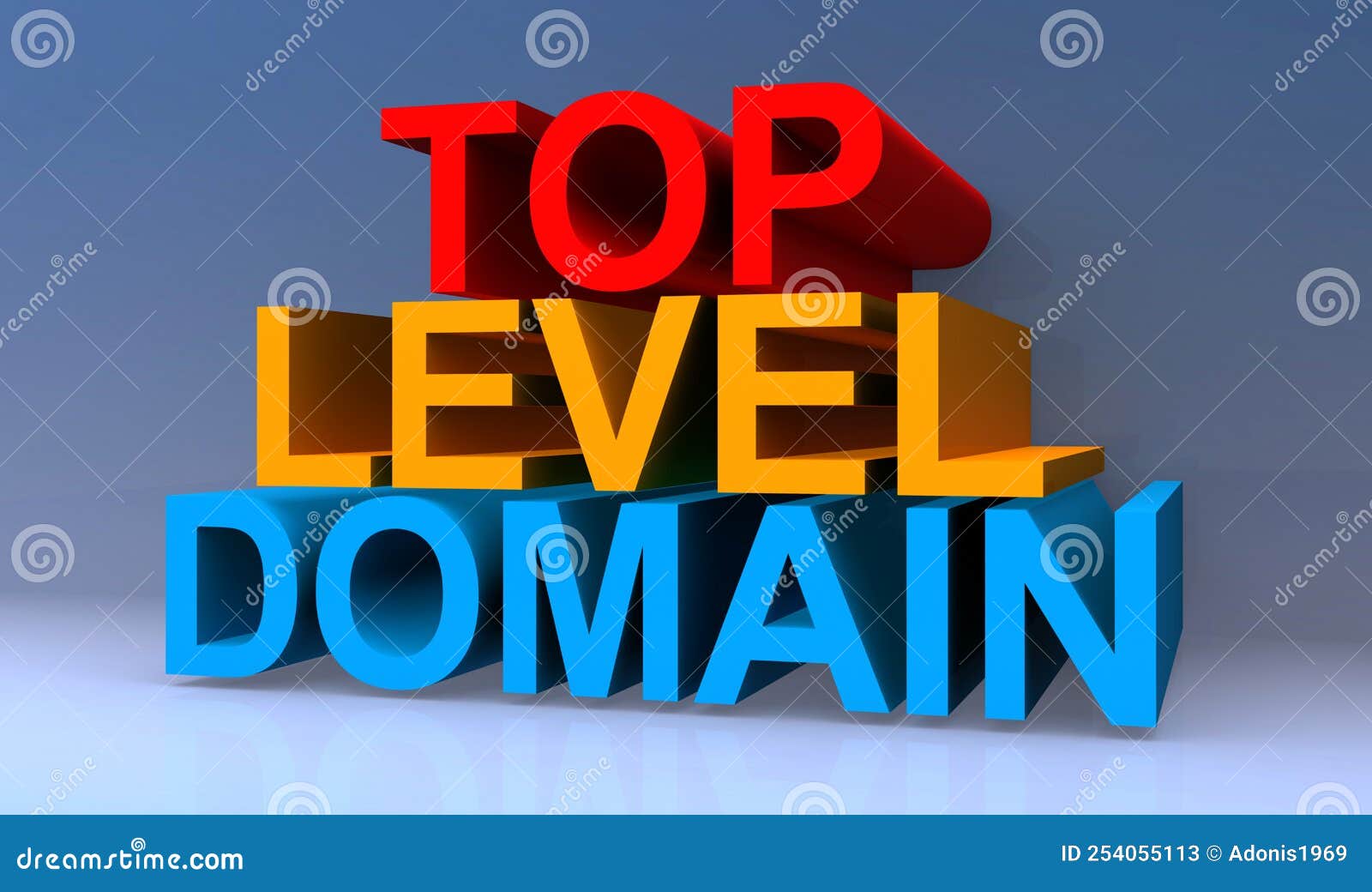Top level domain on blue stock illustration. Illustration of address ...
