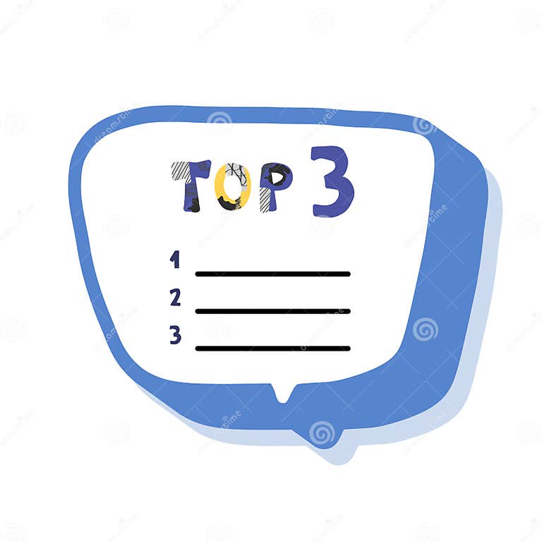 Top 3 List Blank. Vector Template Dsign. Stock Vector - Illustration of ...