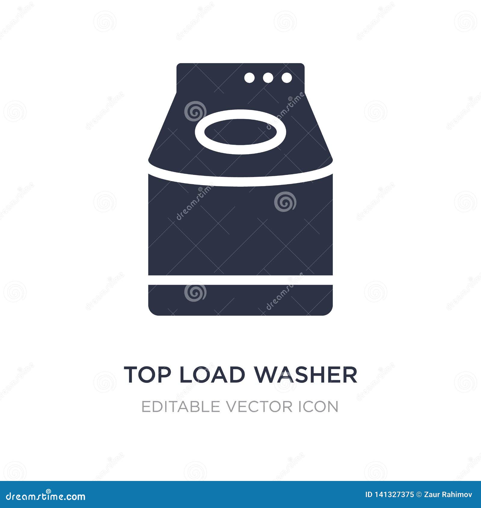 Top Load Washer Icon on White Background. Simple Element Illustration ...