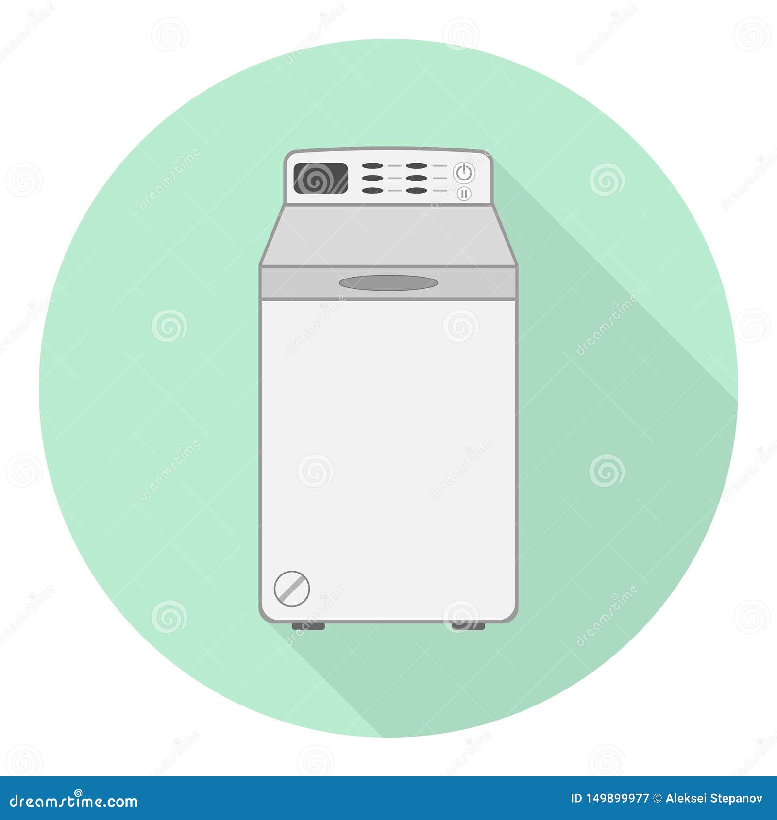 Top-loading Washing Machine Flat Icon With Shadow Stock Vector ... Top-loading Washing Machine Flat Icon With Shadow Stock Vector ...