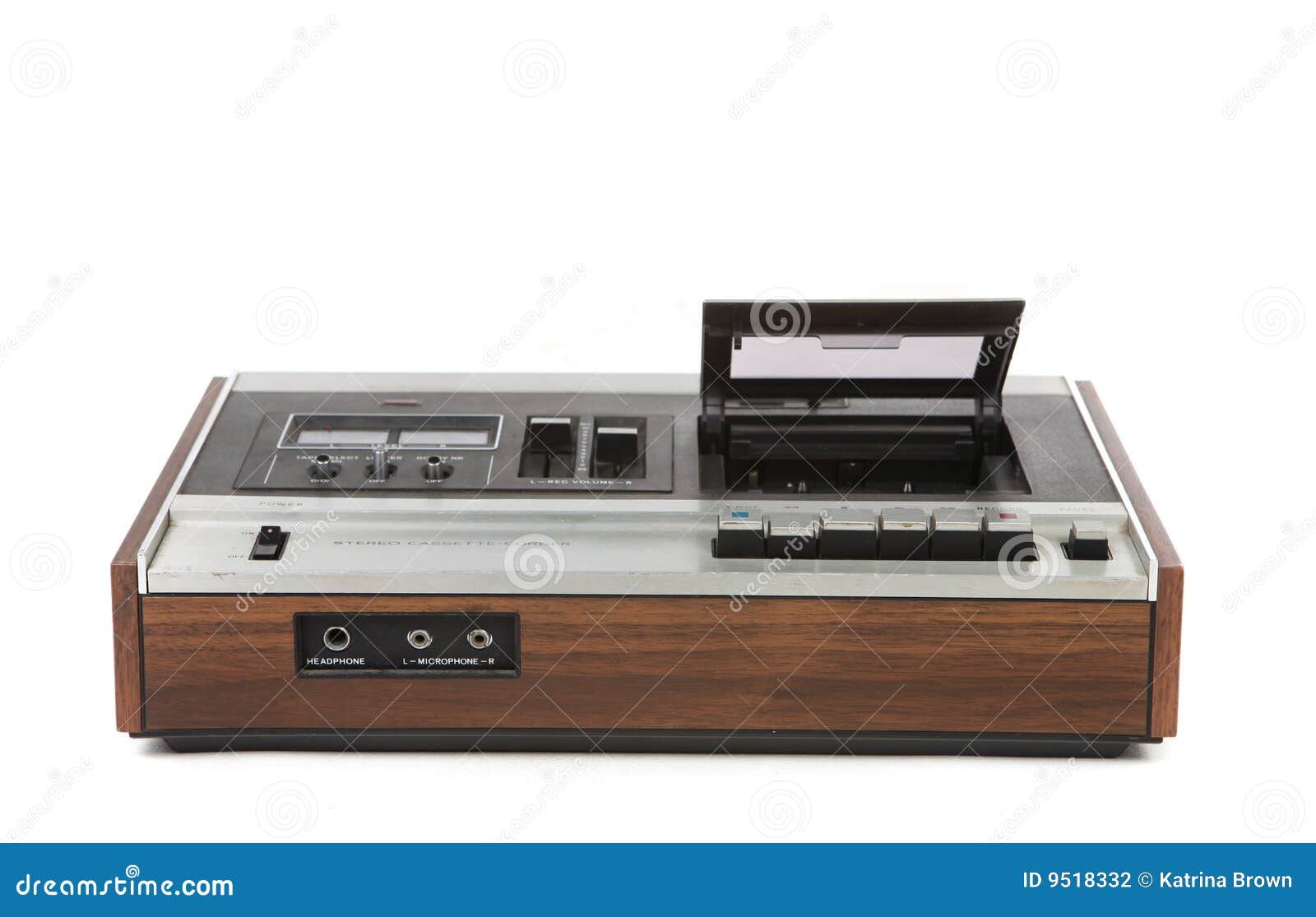 Top Low Angle View of Vintage Audio Cassette Player Stock Photo - Image ...