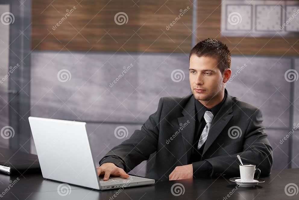 Top Manager Working in Fancy Office Stock Image - Image of bristly ...