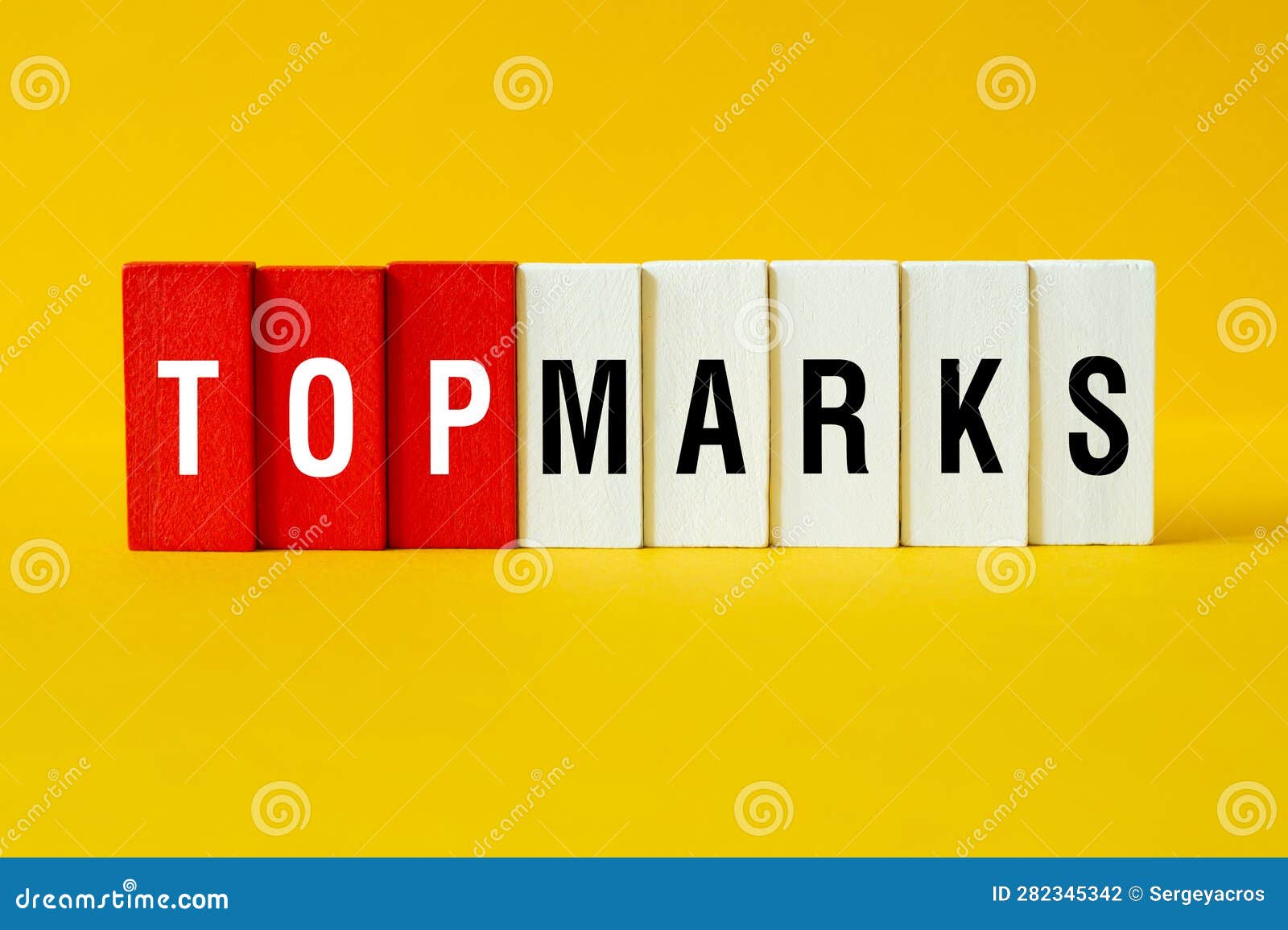 Top Marks - Word Concept on Building Blocks, Text Stock Photo - Image ...