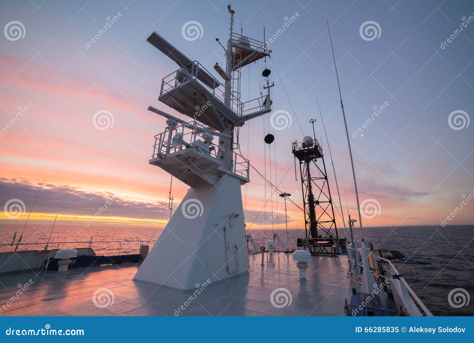 Top of the mast stock image. Image of antenna, sunset - 66285835