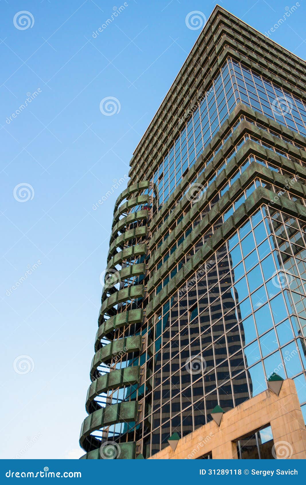 The Top of Modern High Rise Building Stock Photo - Image of apartment ...