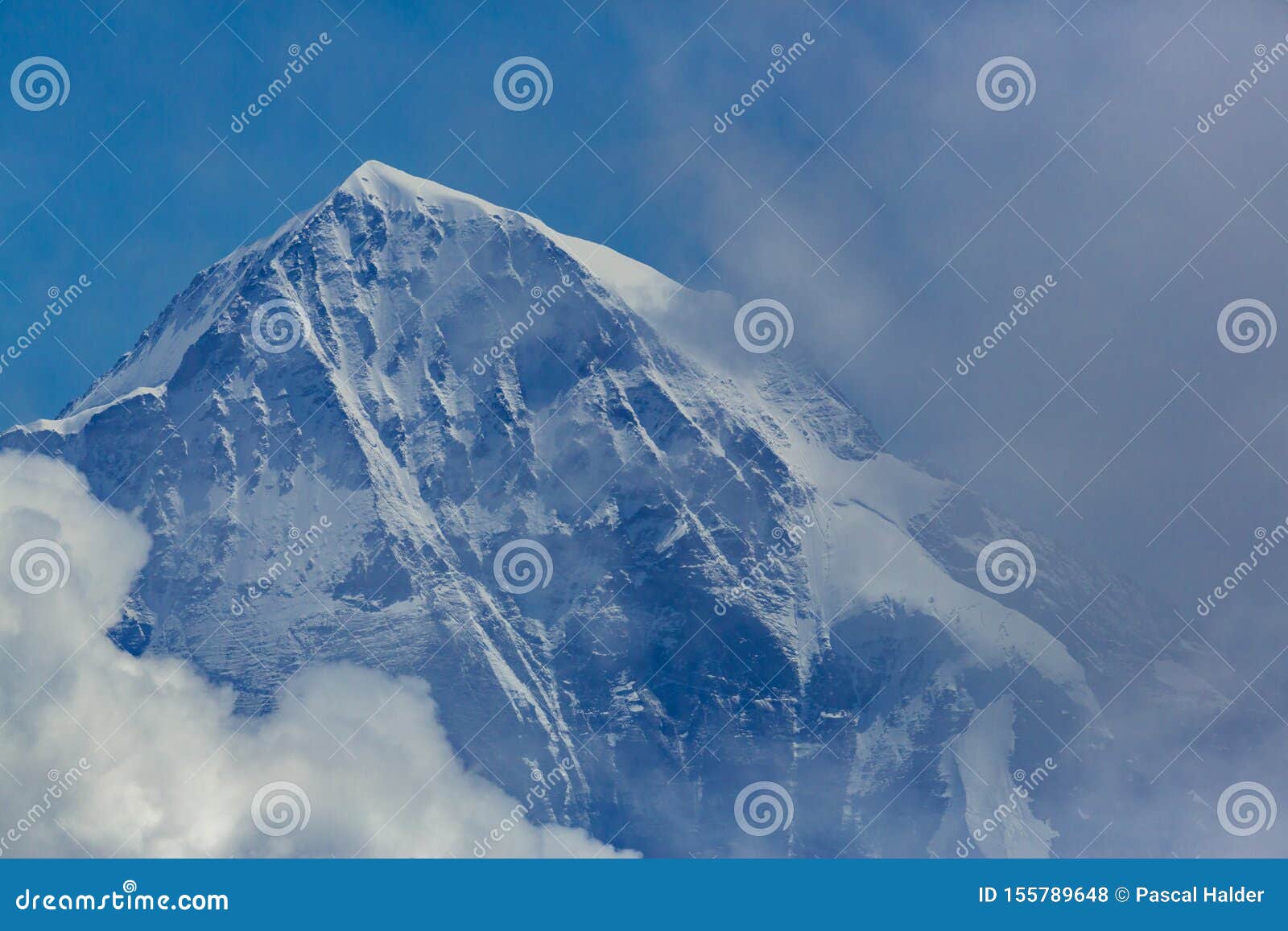 Moench Mountain - View Of The Mountain Moench In The Bernese Alps In ...