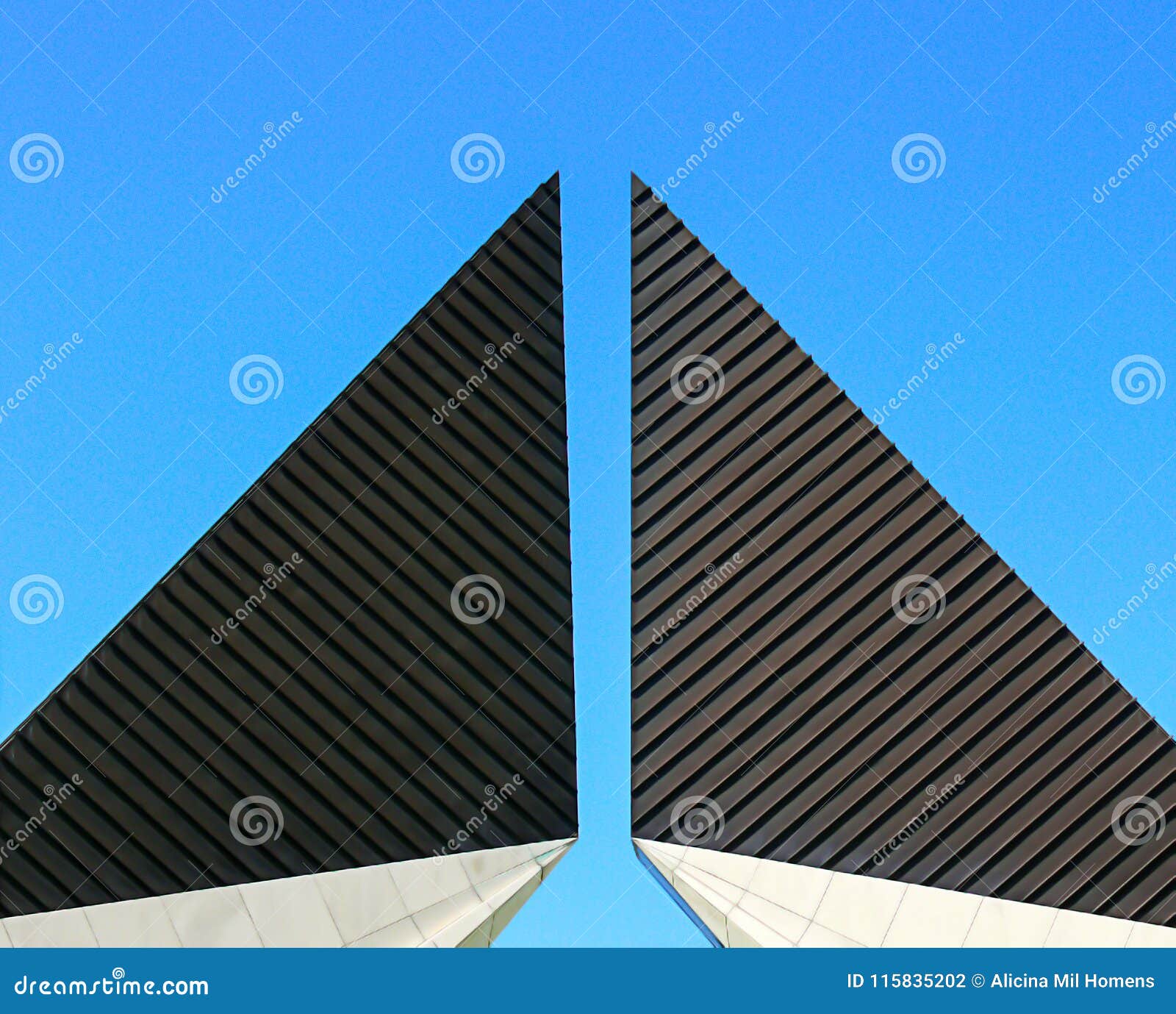 Top of a Monument with Geometric Shapes Stock Photo - Image of design ...