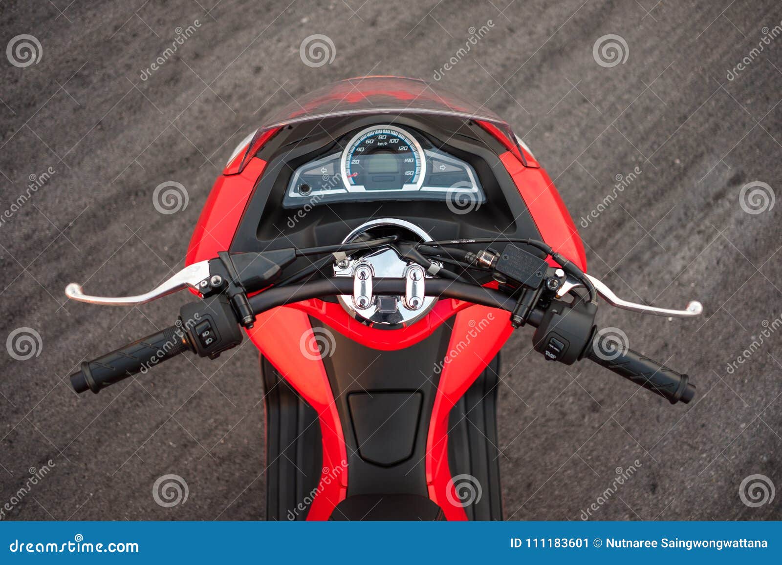 Top of Motorcycle Nobody are Ride with Interface Status, Chassis Stock ...