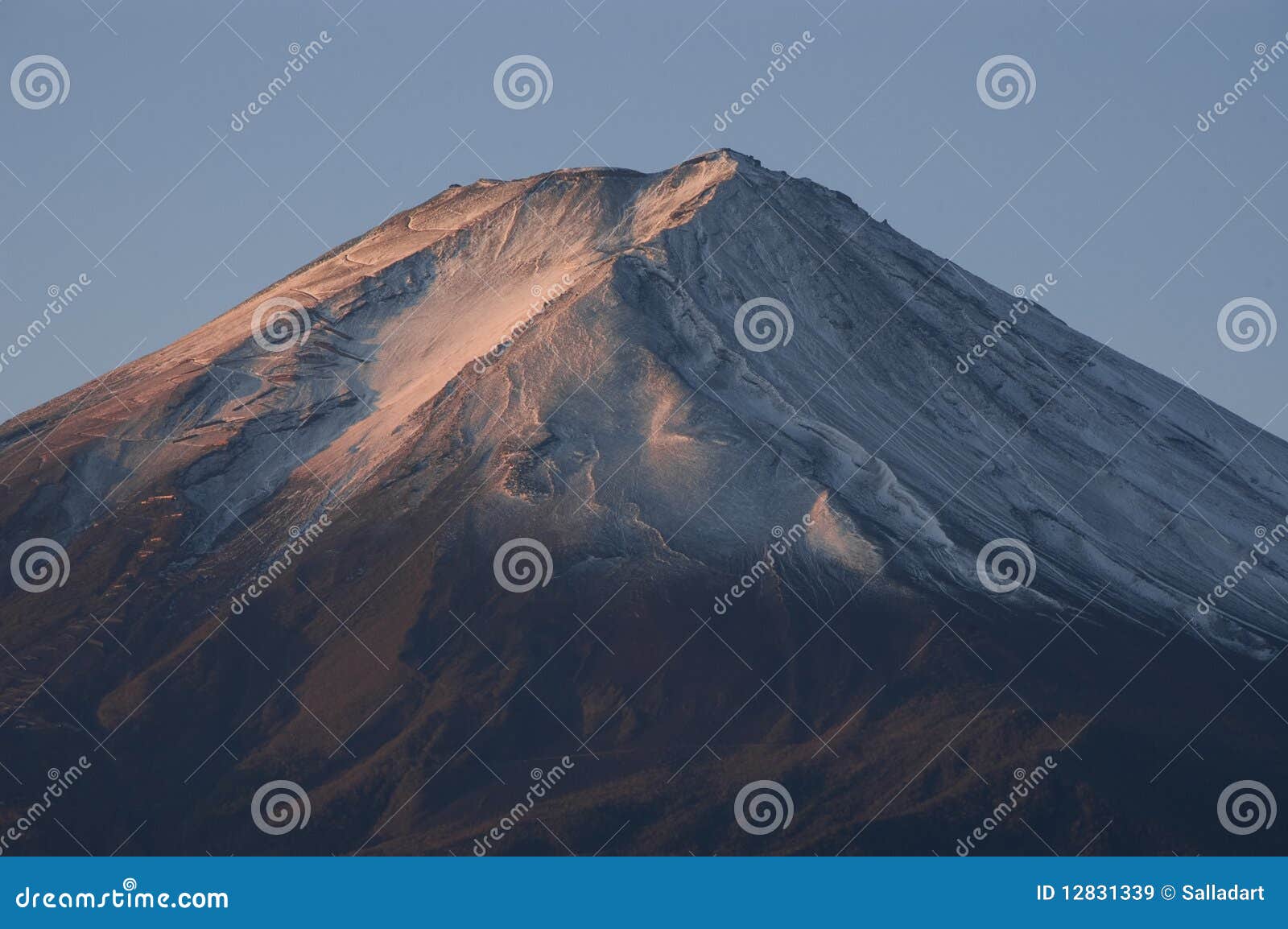 Top of Mount Fuji. stock image. Image of vacation, mountain - 12831339