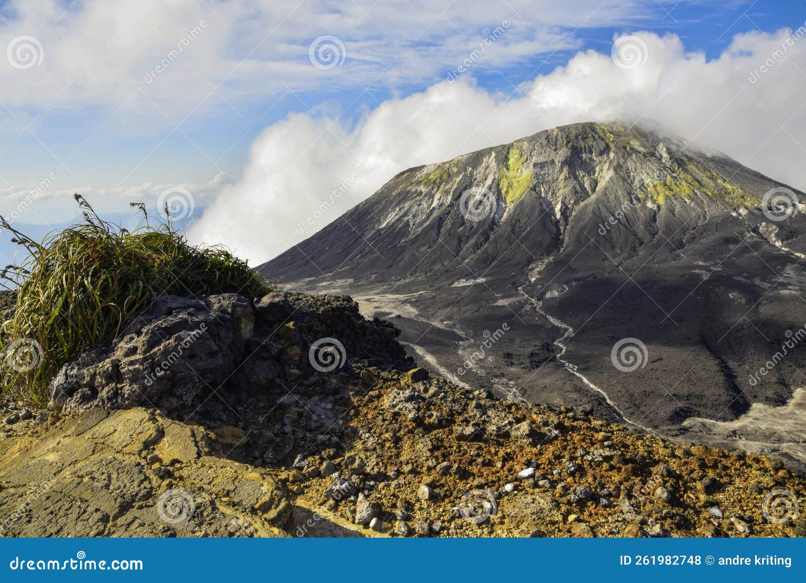 On Top of Mount Ile Lewotolok Lembata Stock Photo - Image of volcano ...