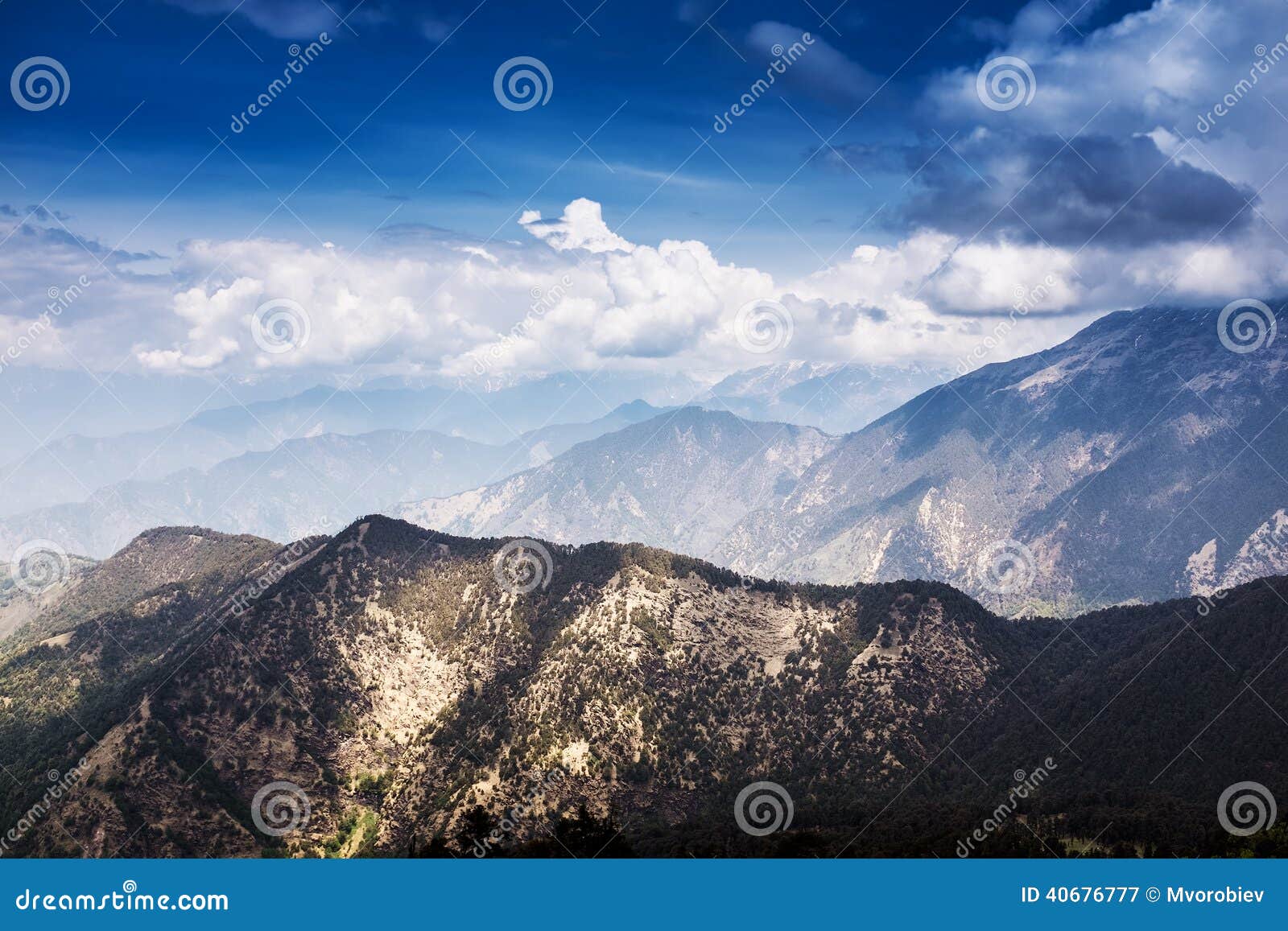 Top of Mountains in North India Stock Image - Image of high, season ...