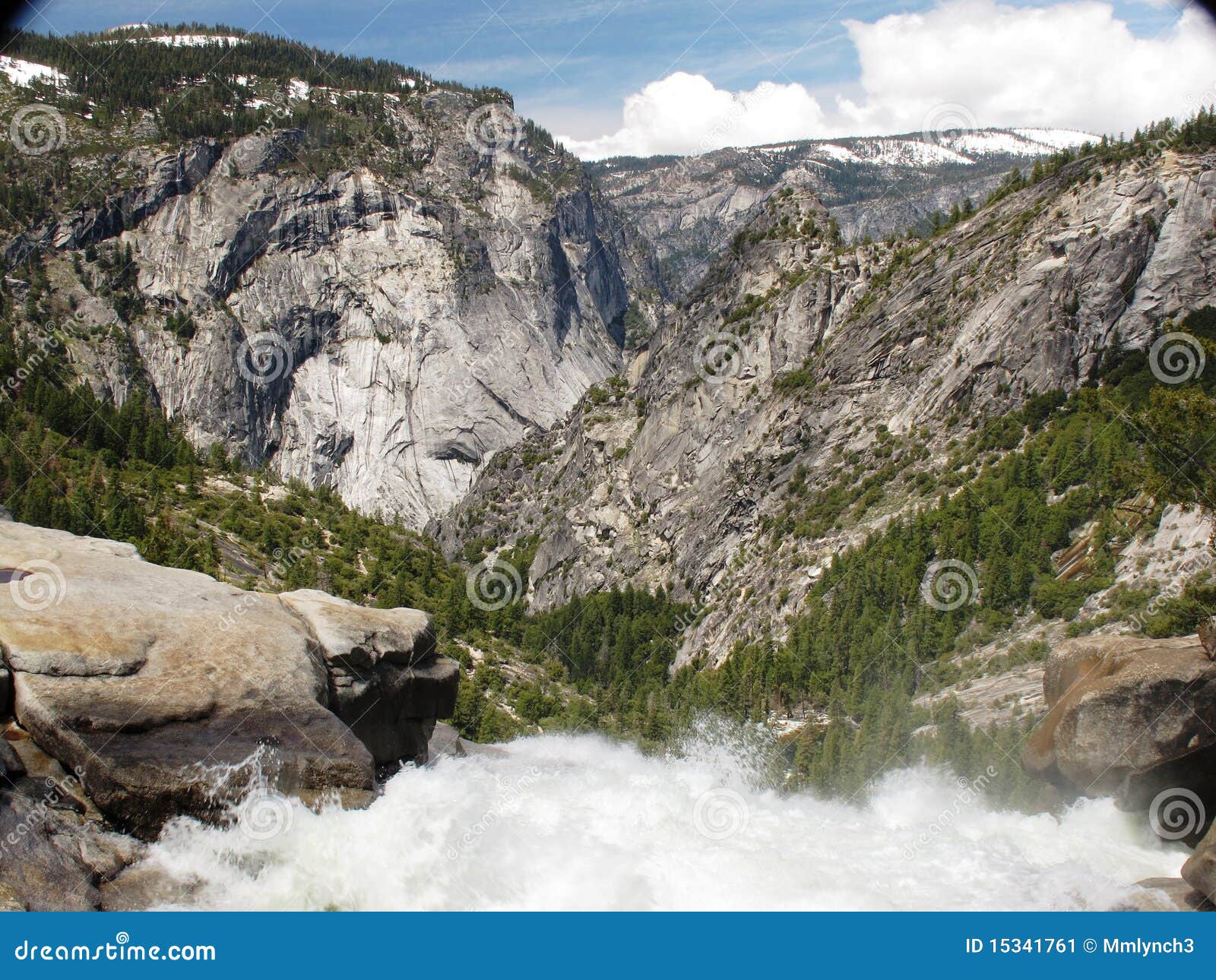 Top of Nevada Falls stock image. Image of granite, trees - 15341761