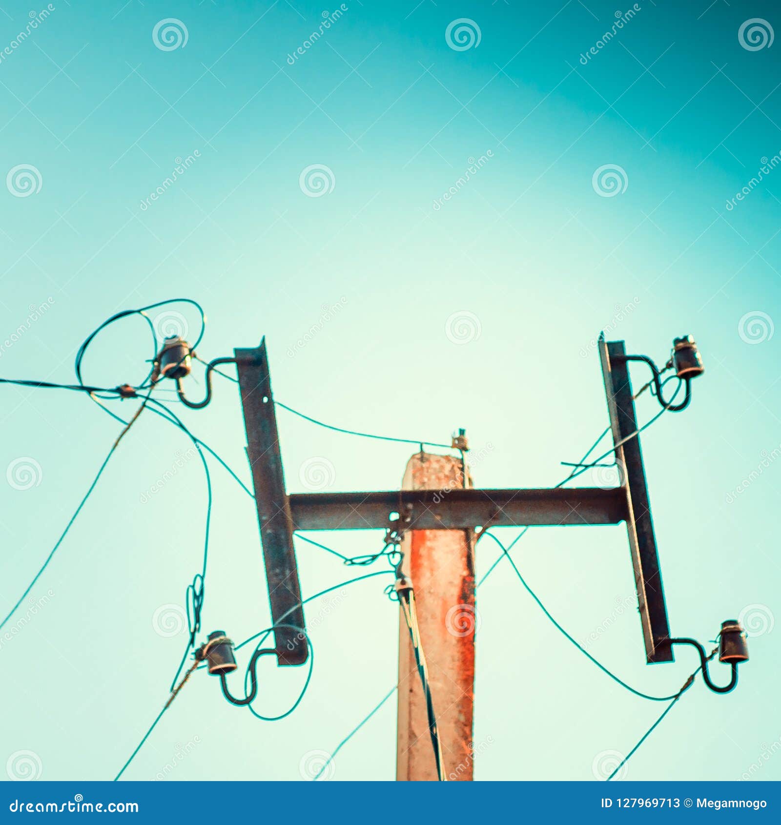 Electrical Pillar On Tiled Roof Royalty-Free Stock Photo ...