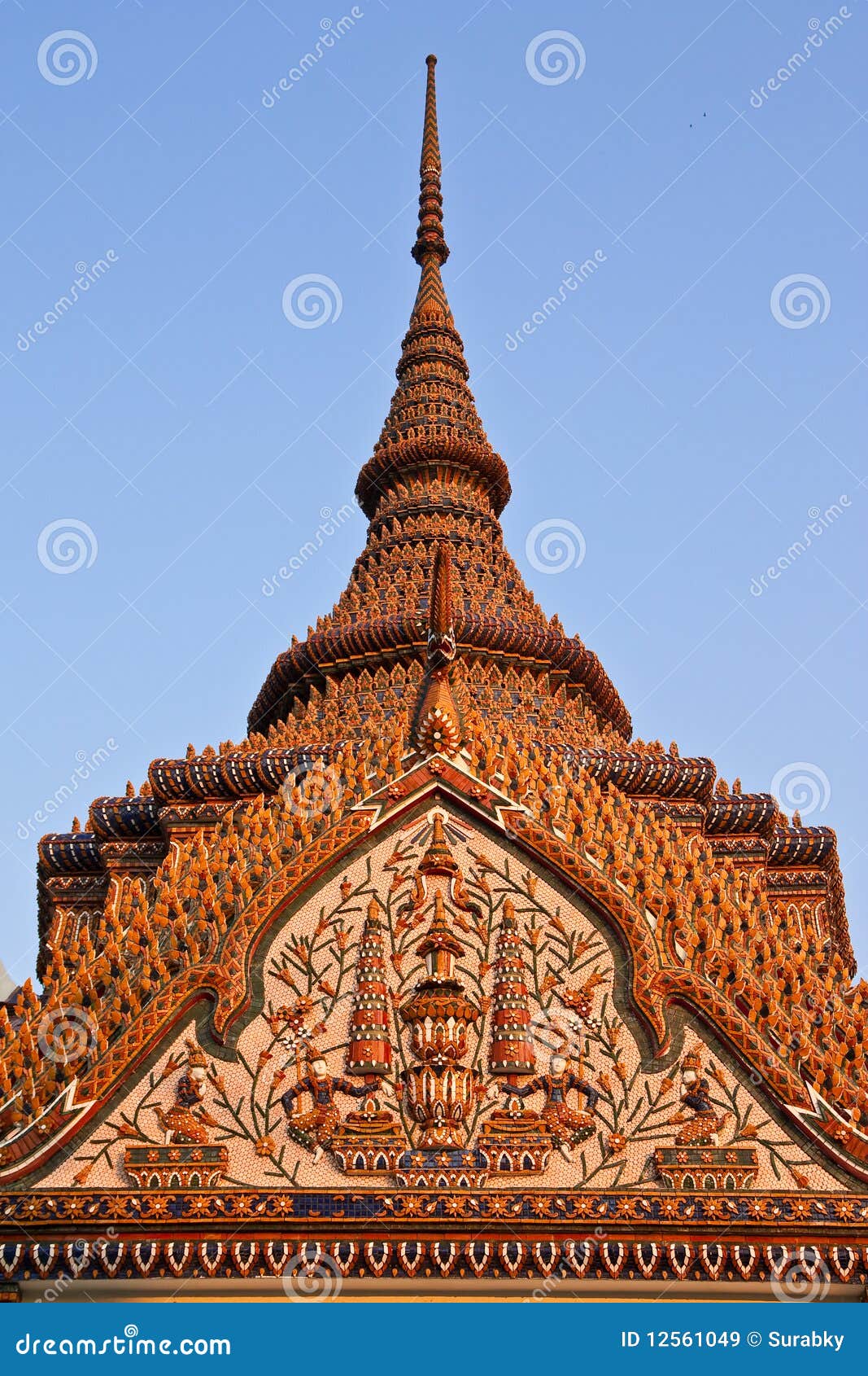 Top Part of Traditional Thai Style Architecture Stock Image - Image of ...