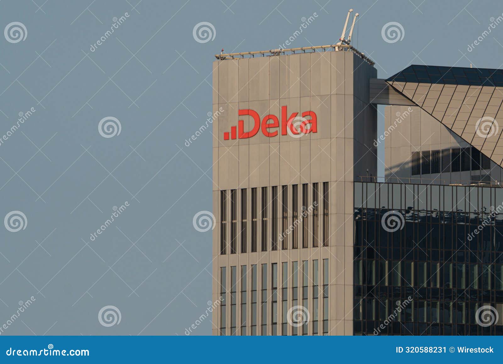 The Top Part of the Trianon Skyscraper with the Deka Group Logo Editorial Photo - Image of ...