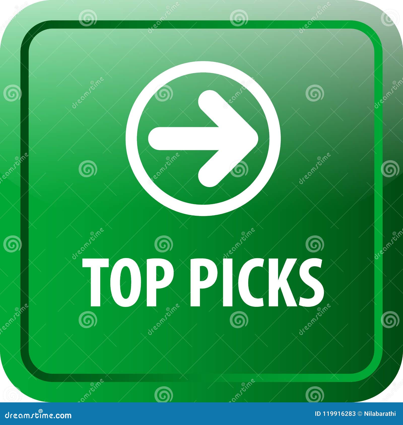 Top picks web button stock illustration. Illustration of commercial ...