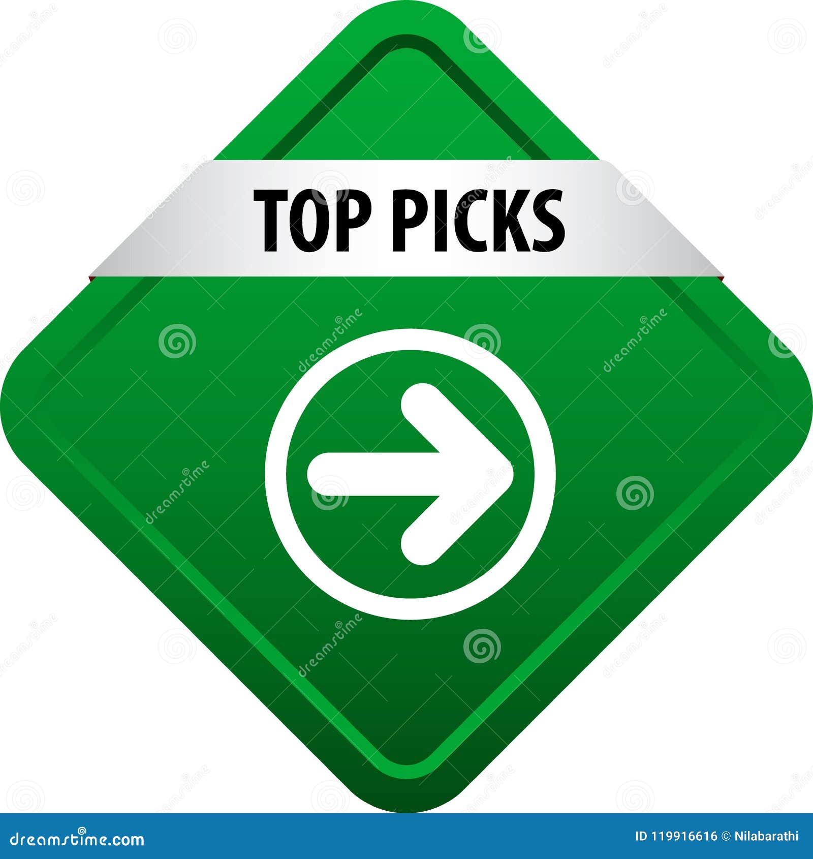 Top picks web button stock illustration. Illustration of design - 119916616