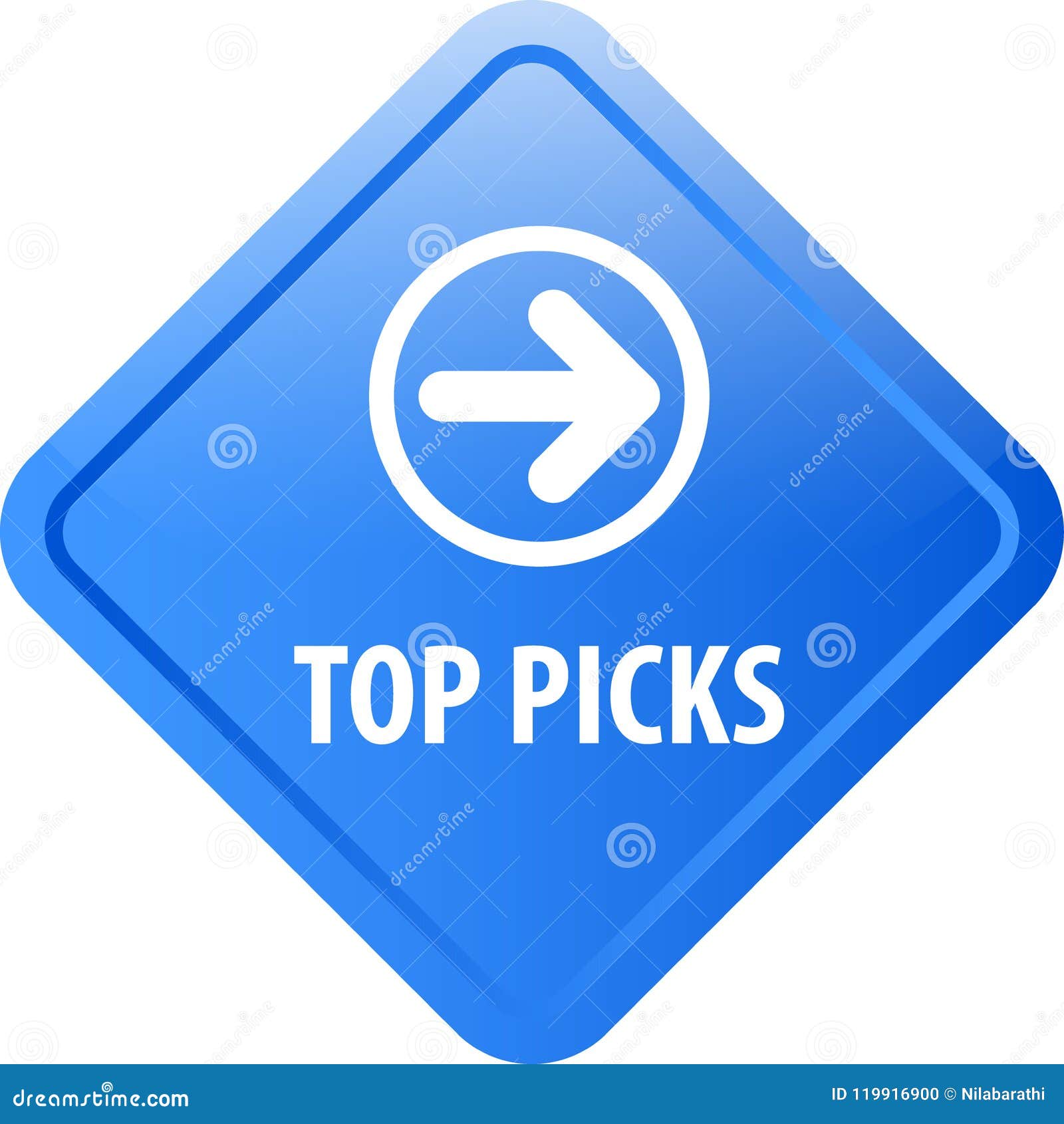 Top picks web button stock illustration. Illustration of color - 119916900