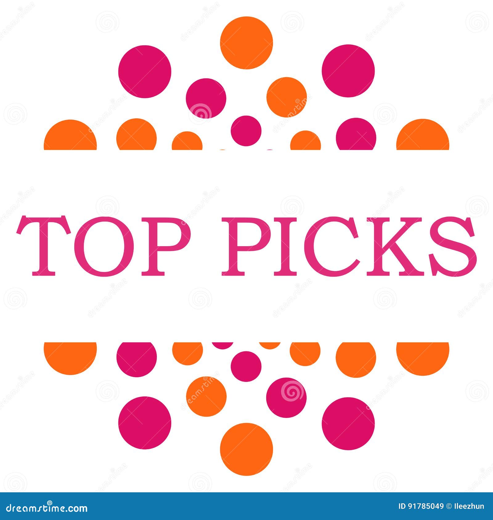 Top Picks Pink Orange Dots Circular Stock Illustration - Illustration ...