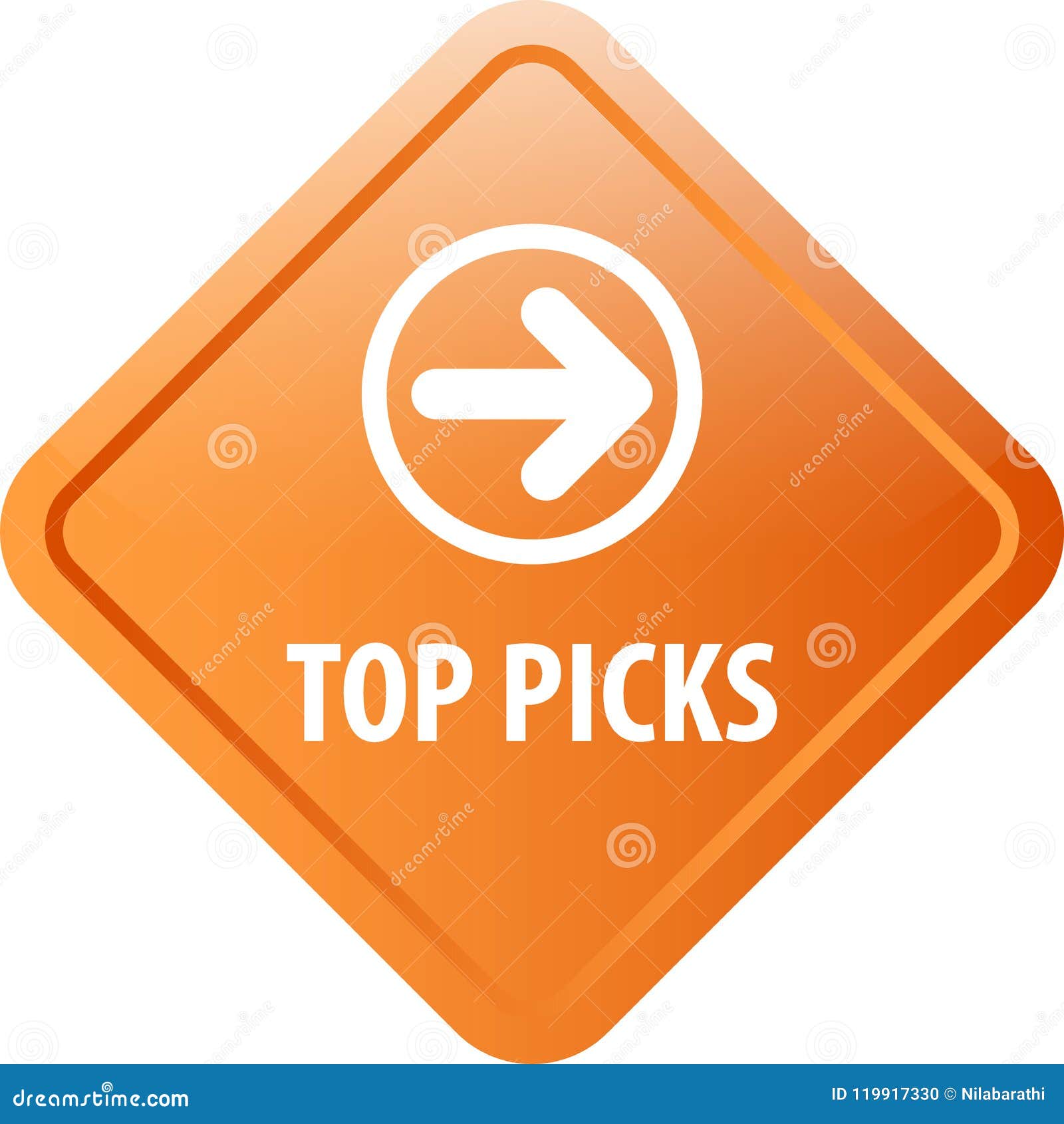 Top picks web button stock illustration. Illustration of gaming - 119917330